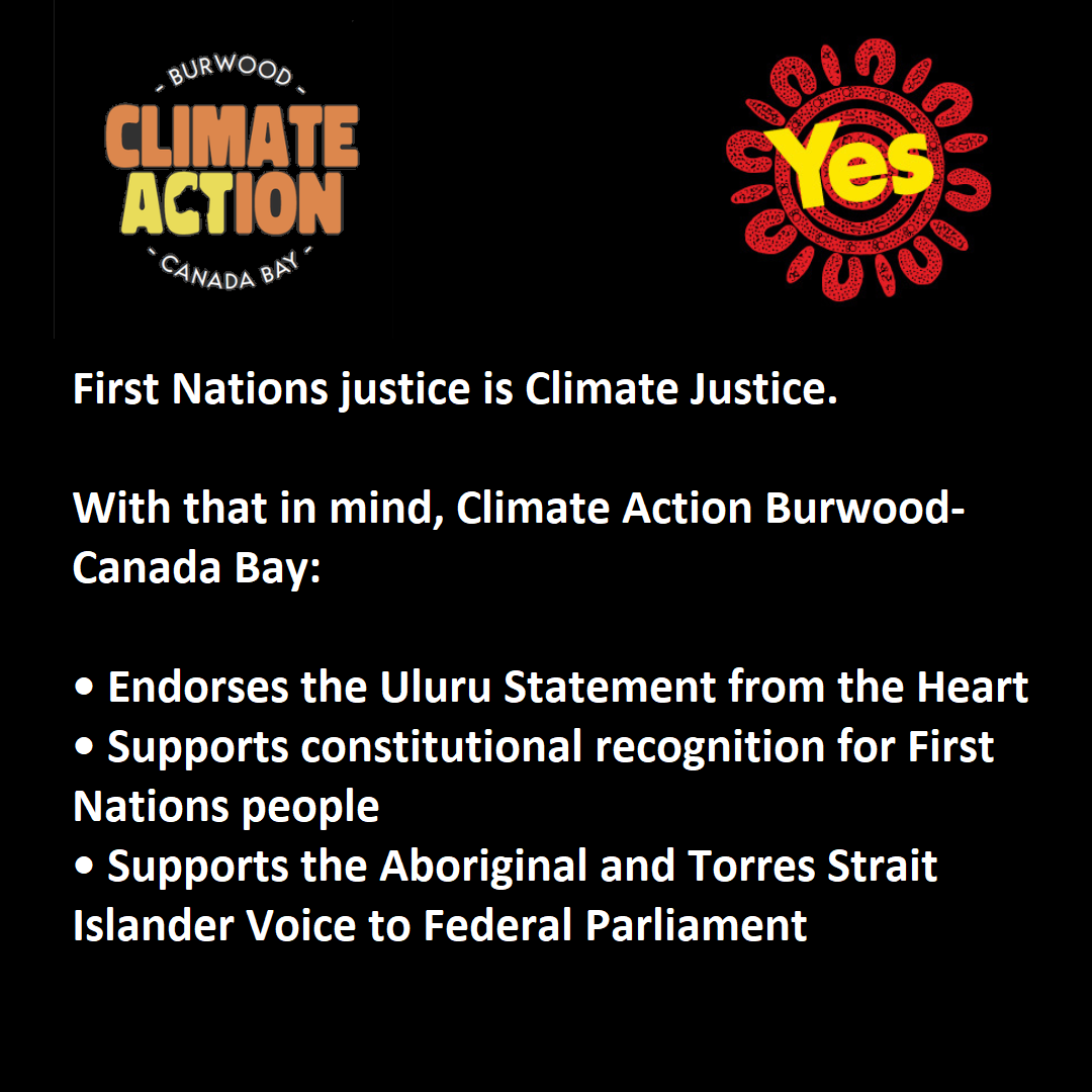 CABCB supports The Voice to Parliament - Climate Action Burwood Canada Bay